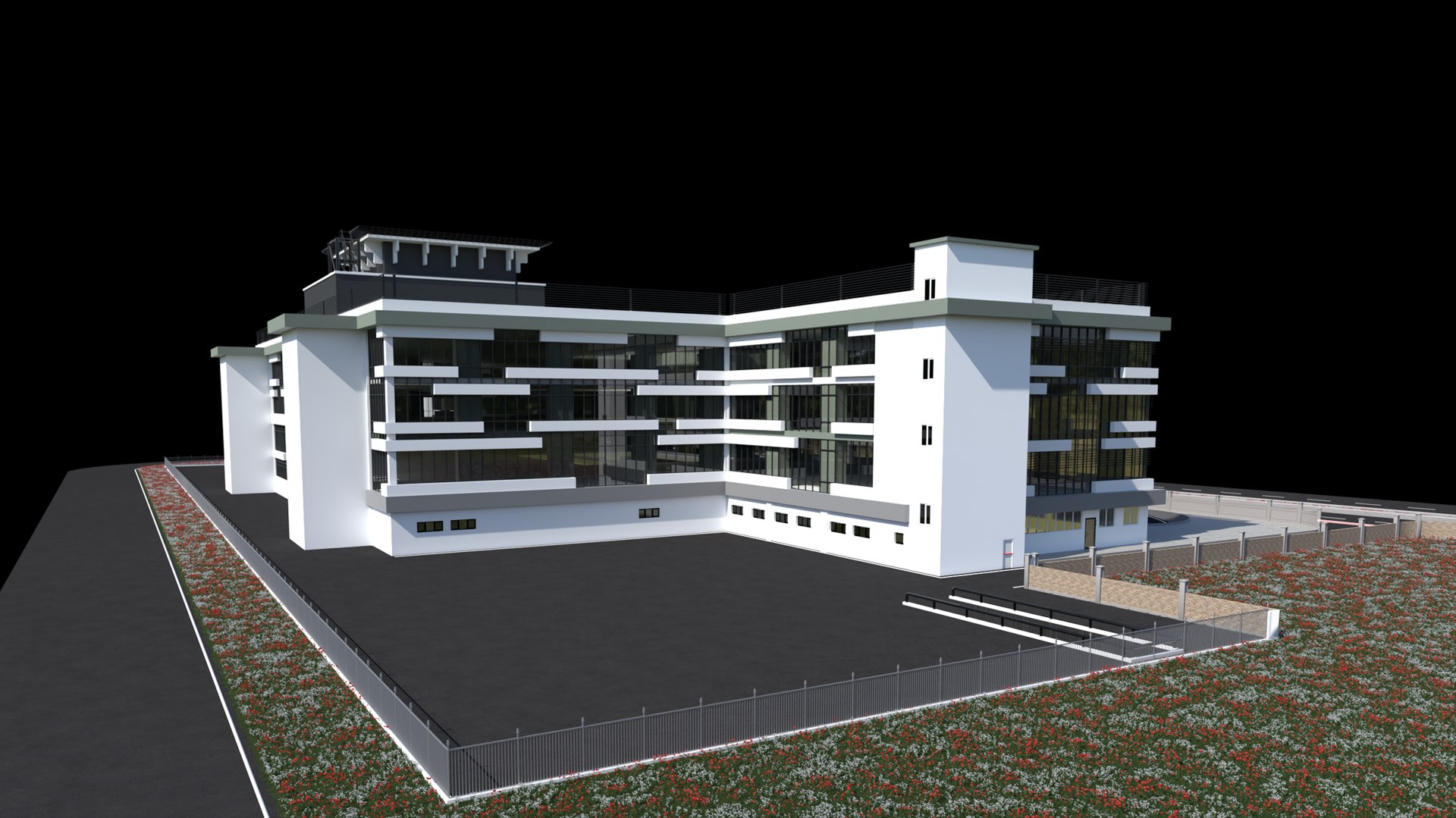 3D building complex - TurboSquid 1903117