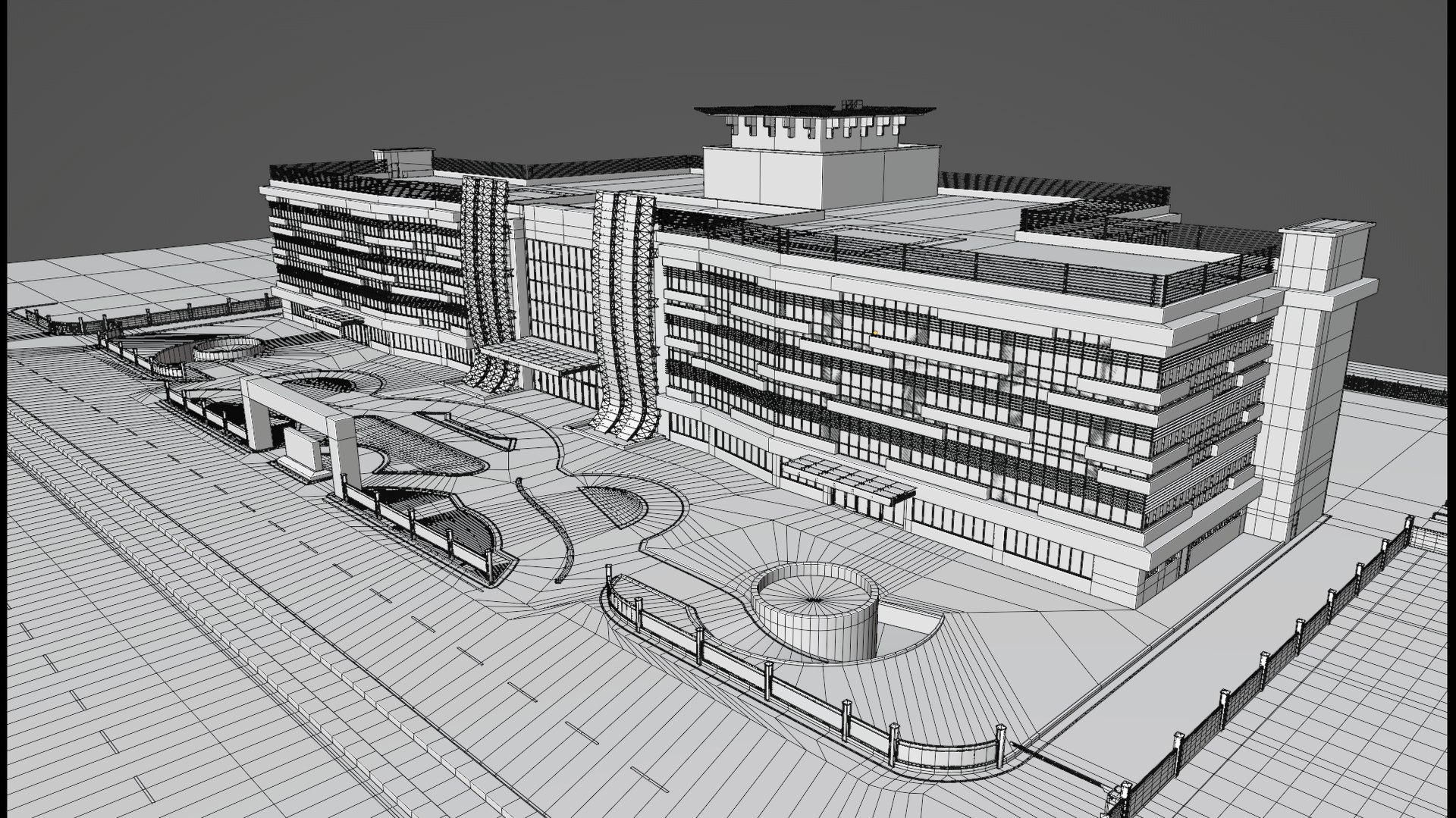 3D building complex - TurboSquid 1903117