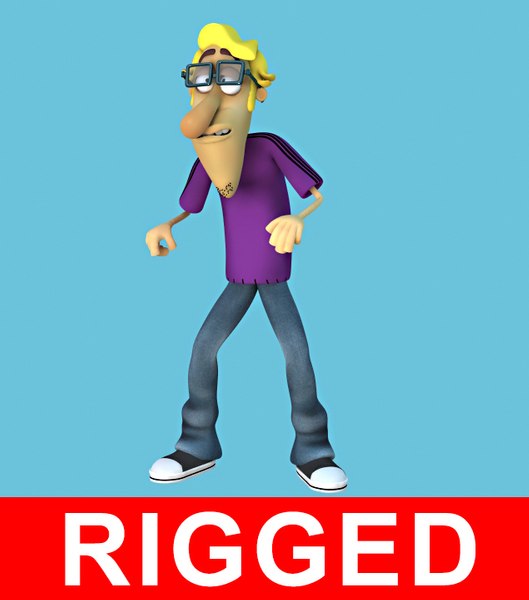 3d model rigged cartoon