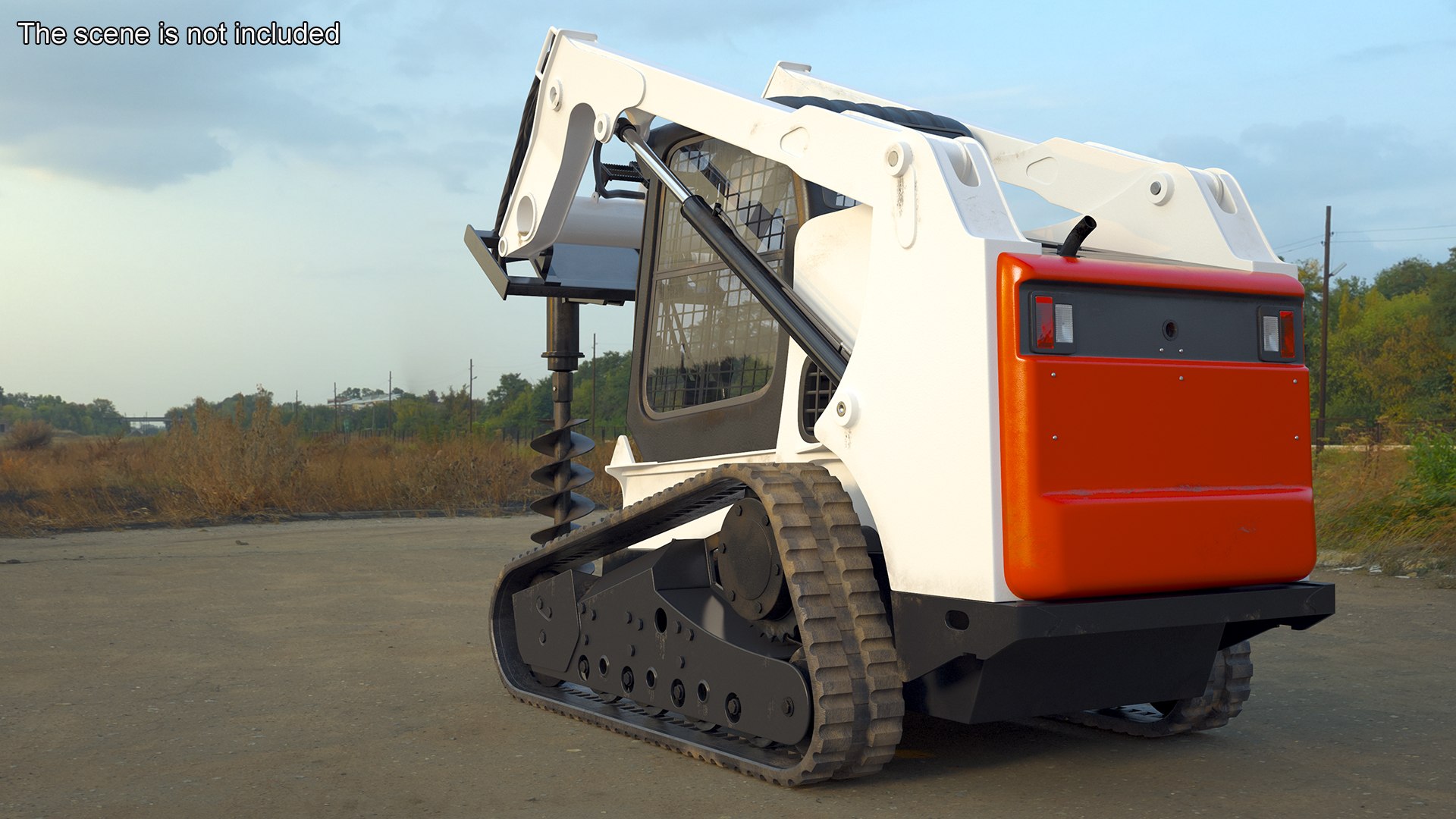 3D Compact Tracked Loader With Auger - TurboSquid 2197341