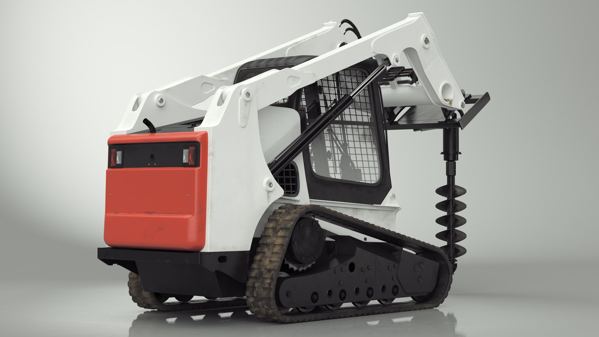 3D Compact Tracked Loader With Auger - TurboSquid 2197341