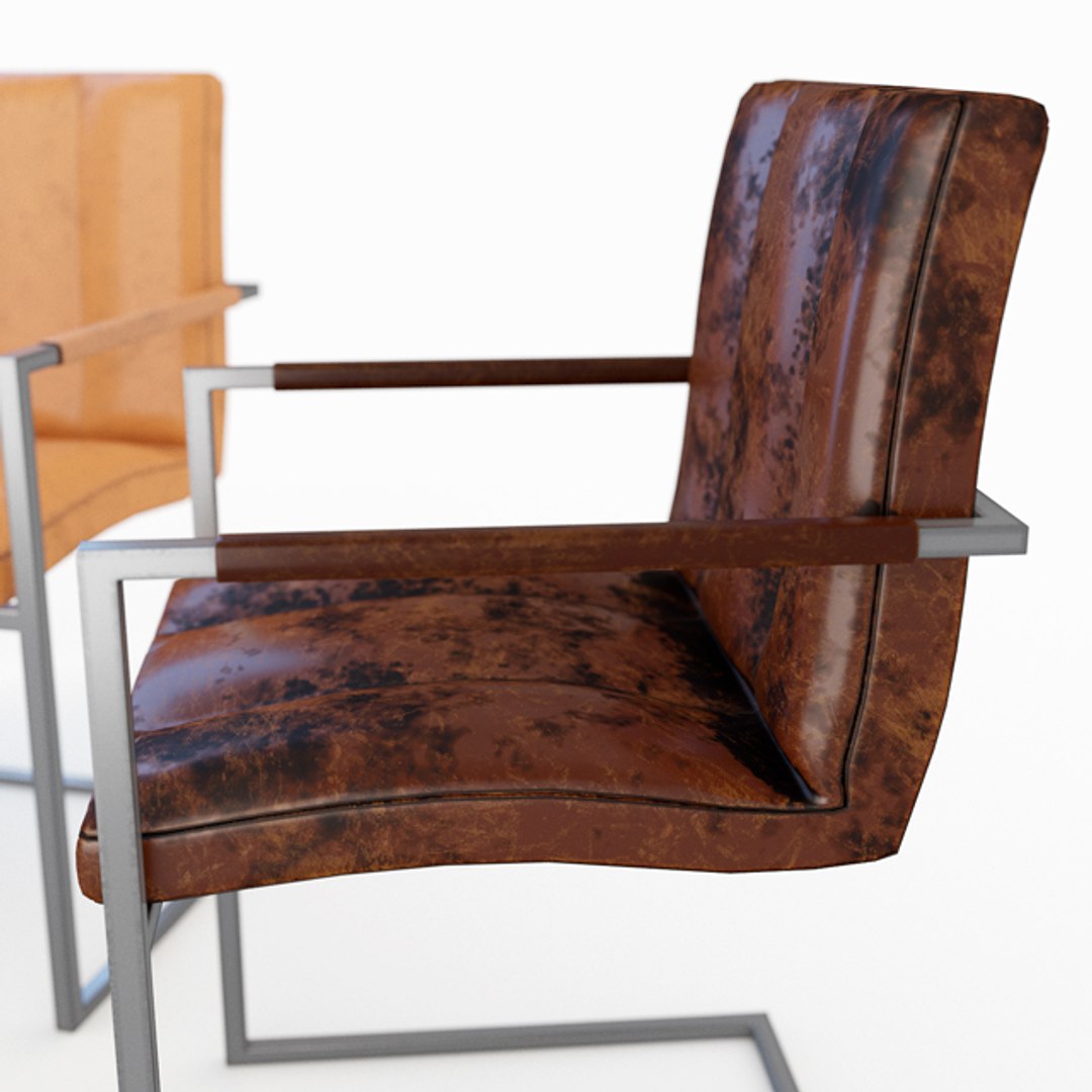 3D Leather Chair Model - TurboSquid 1257649