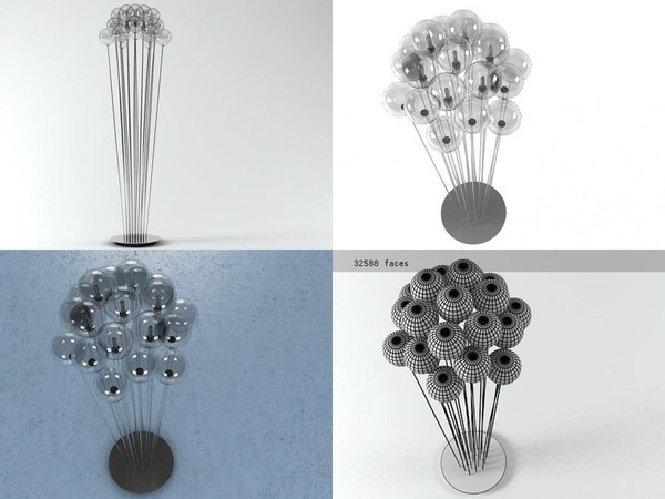 modelo 3d Lámpara de pie Sphere - TurboSquid 1184805