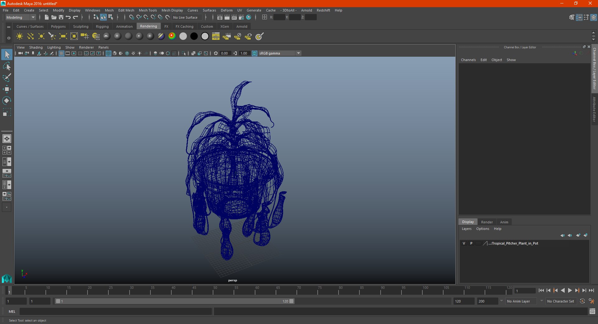 3D model tropical pitcher plant pot - TurboSquid 1625223