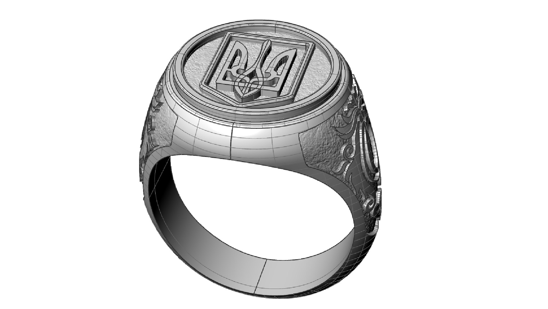 3D Ring With Symbols Of The Army Of Ukraine - TurboSquid 1986122