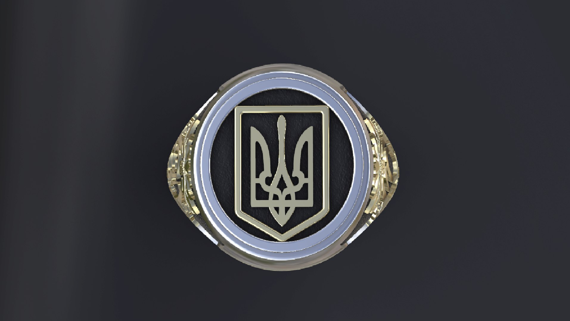 3D Ring With Symbols Of The Army Of Ukraine - TurboSquid 1986122