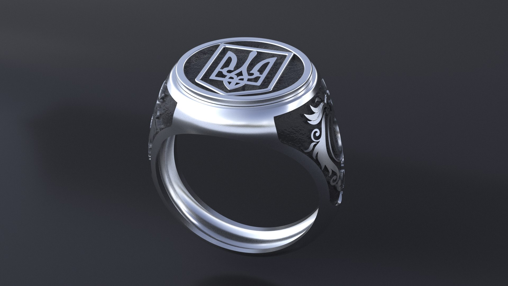 3D Ring With Symbols Of The Army Of Ukraine - TurboSquid 1986122