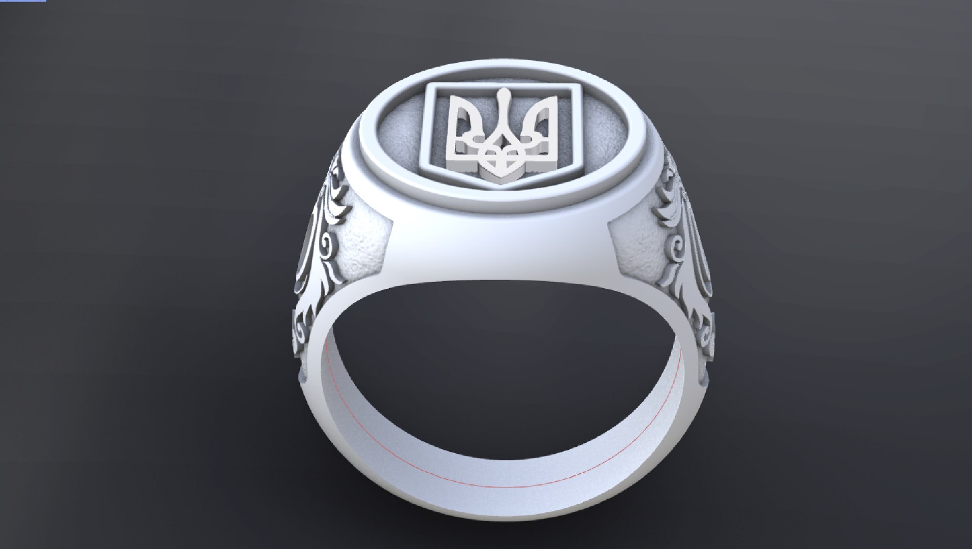 3D Ring With Symbols Of The Army Of Ukraine - TurboSquid 1986122