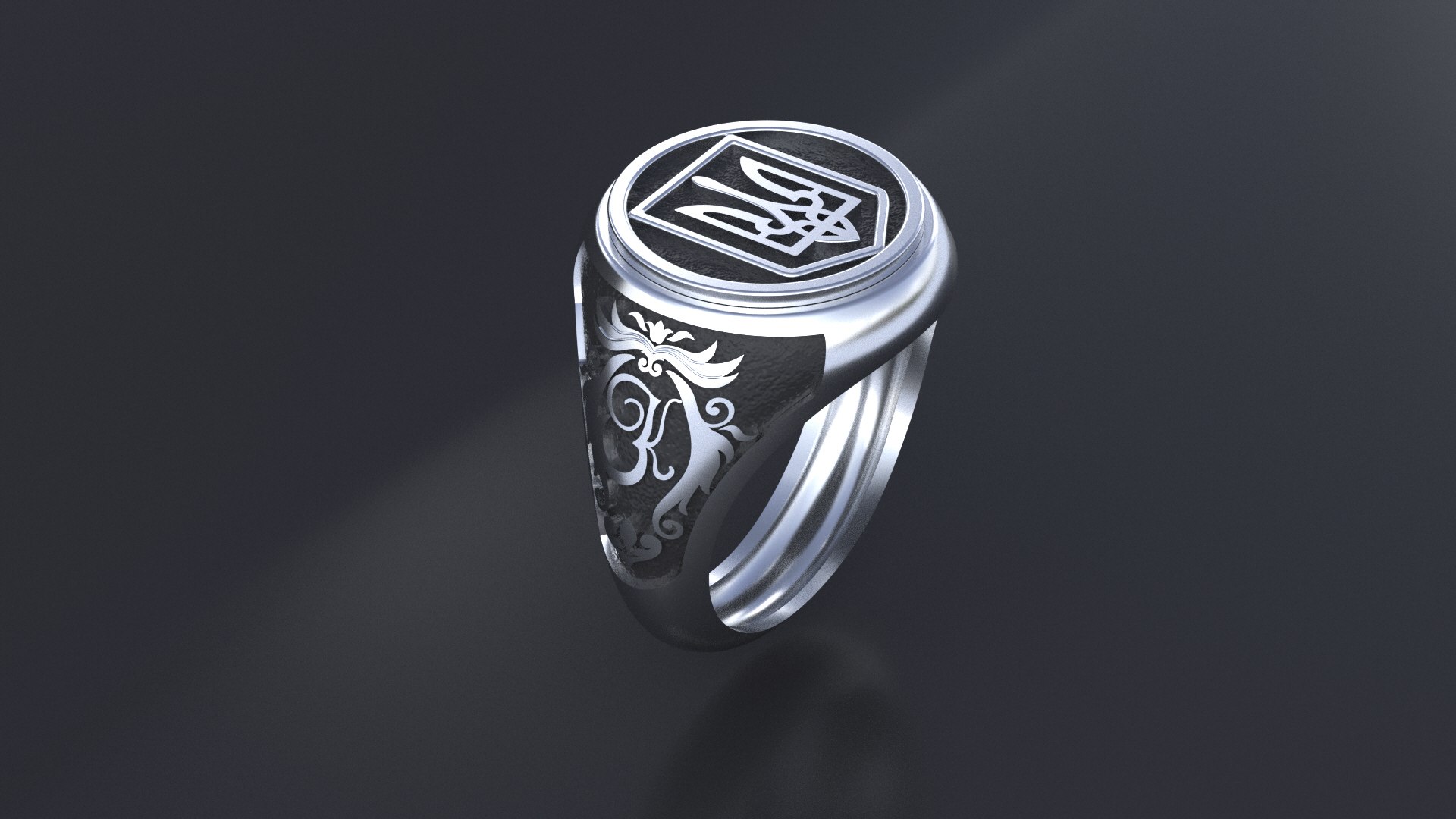 3D Ring With Symbols Of The Army Of Ukraine - TurboSquid 1986122