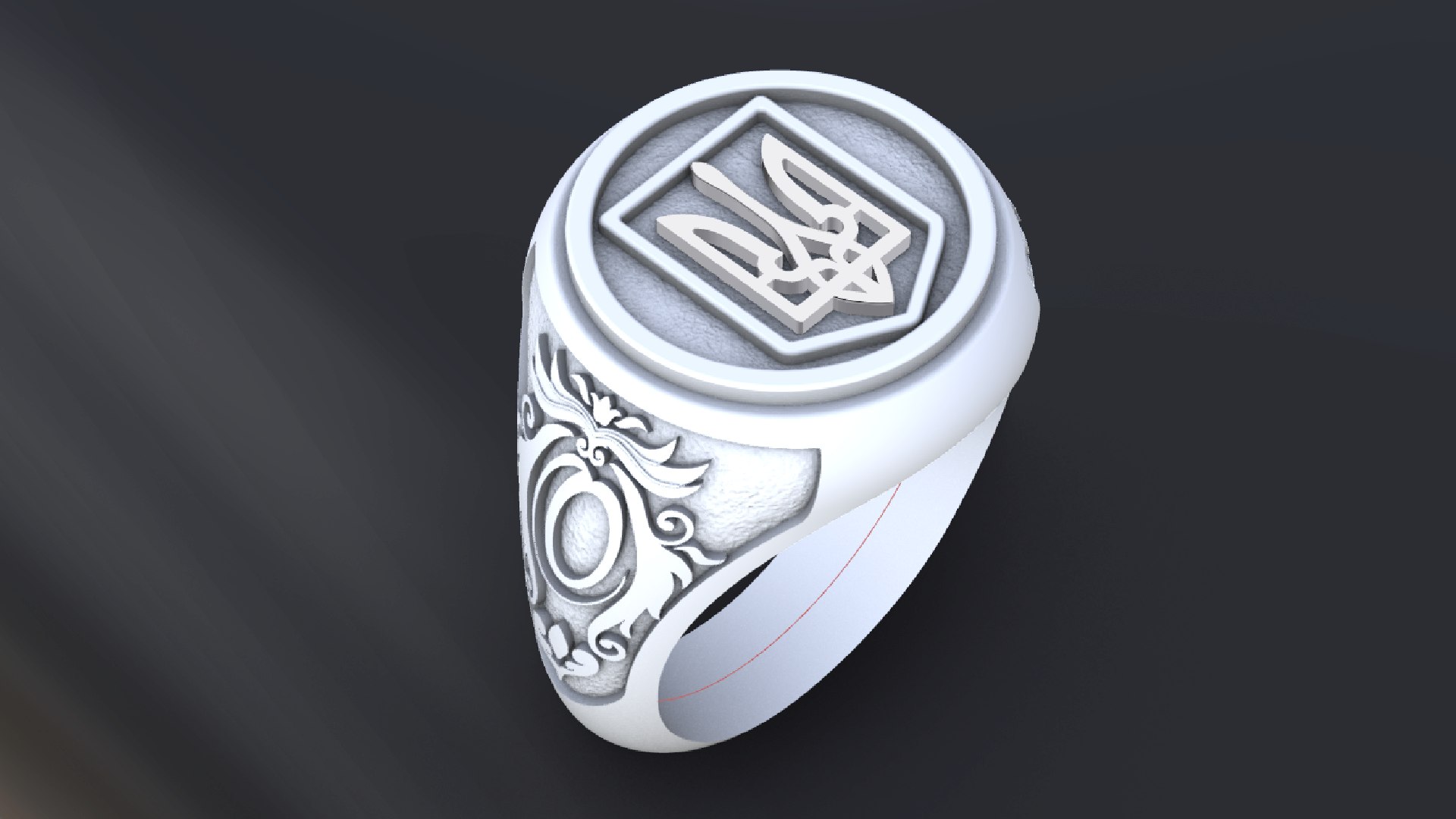 3D Ring With Symbols Of The Army Of Ukraine - TurboSquid 1986122