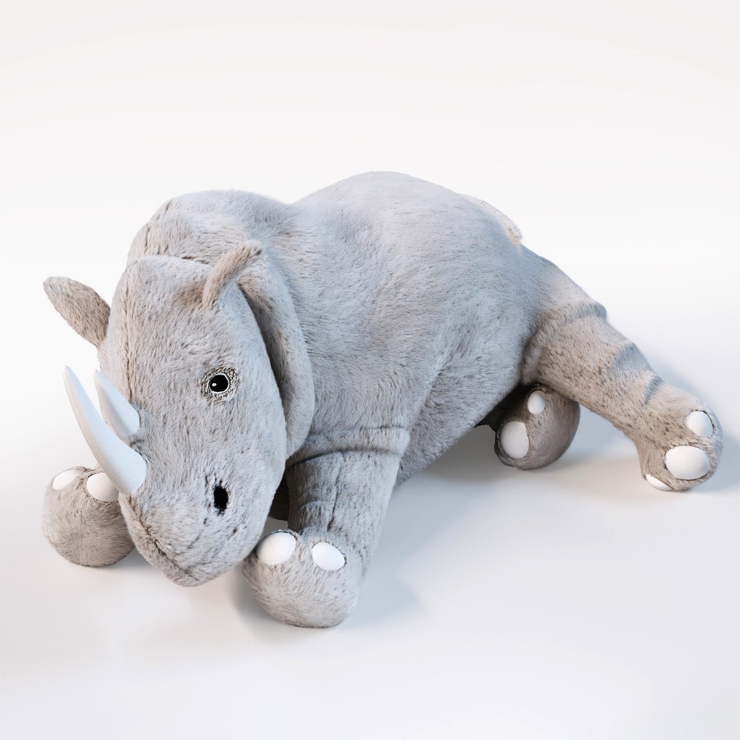 3D Model Rhino Soft Toy - TurboSquid 1553247
