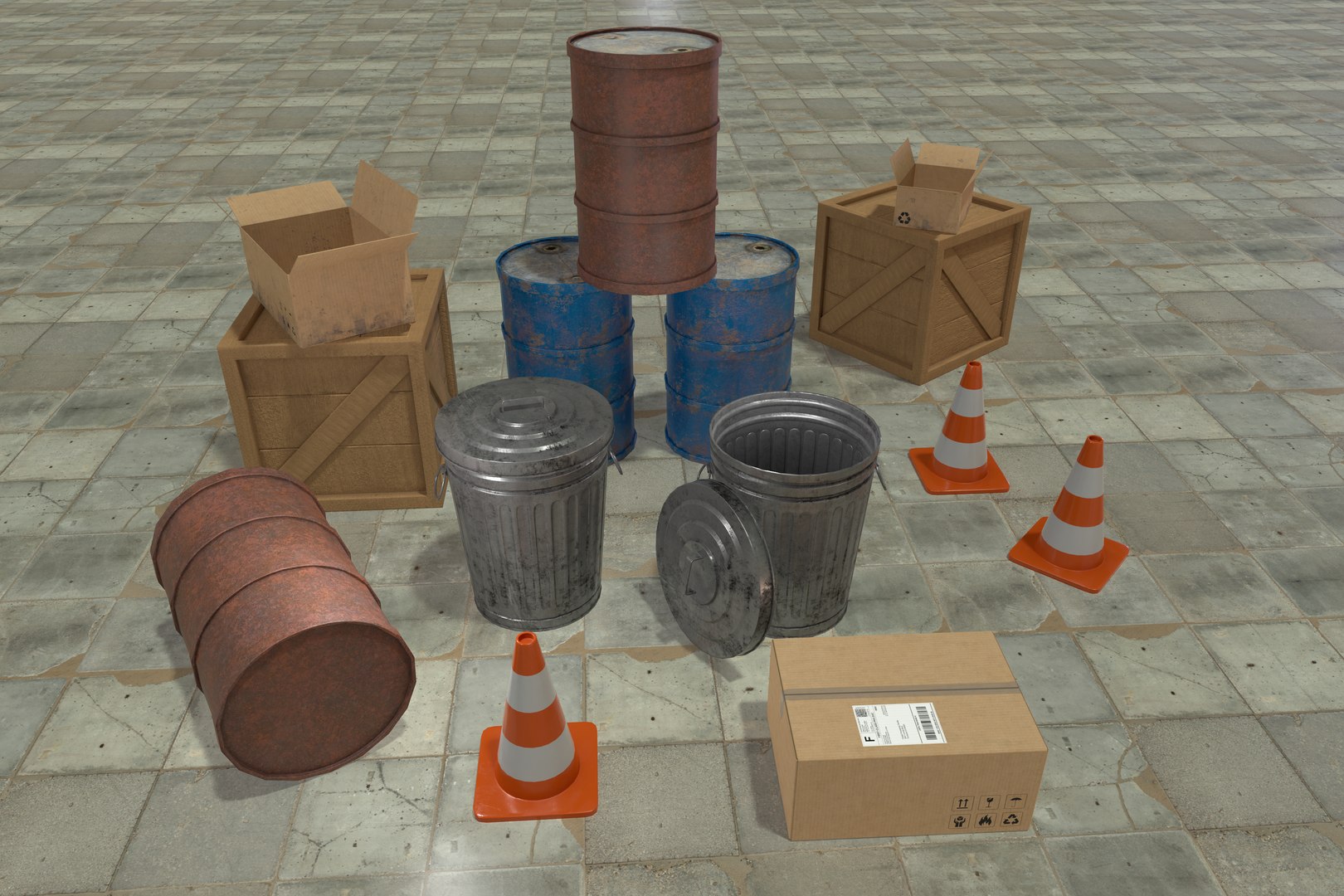 Urban City Props 3D Model - TurboSquid 1980397