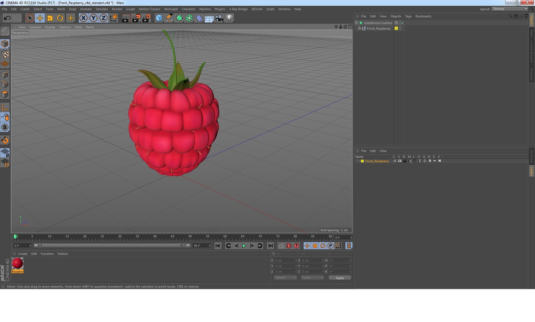 3D model fresh raspberry berry - TurboSquid 1583305