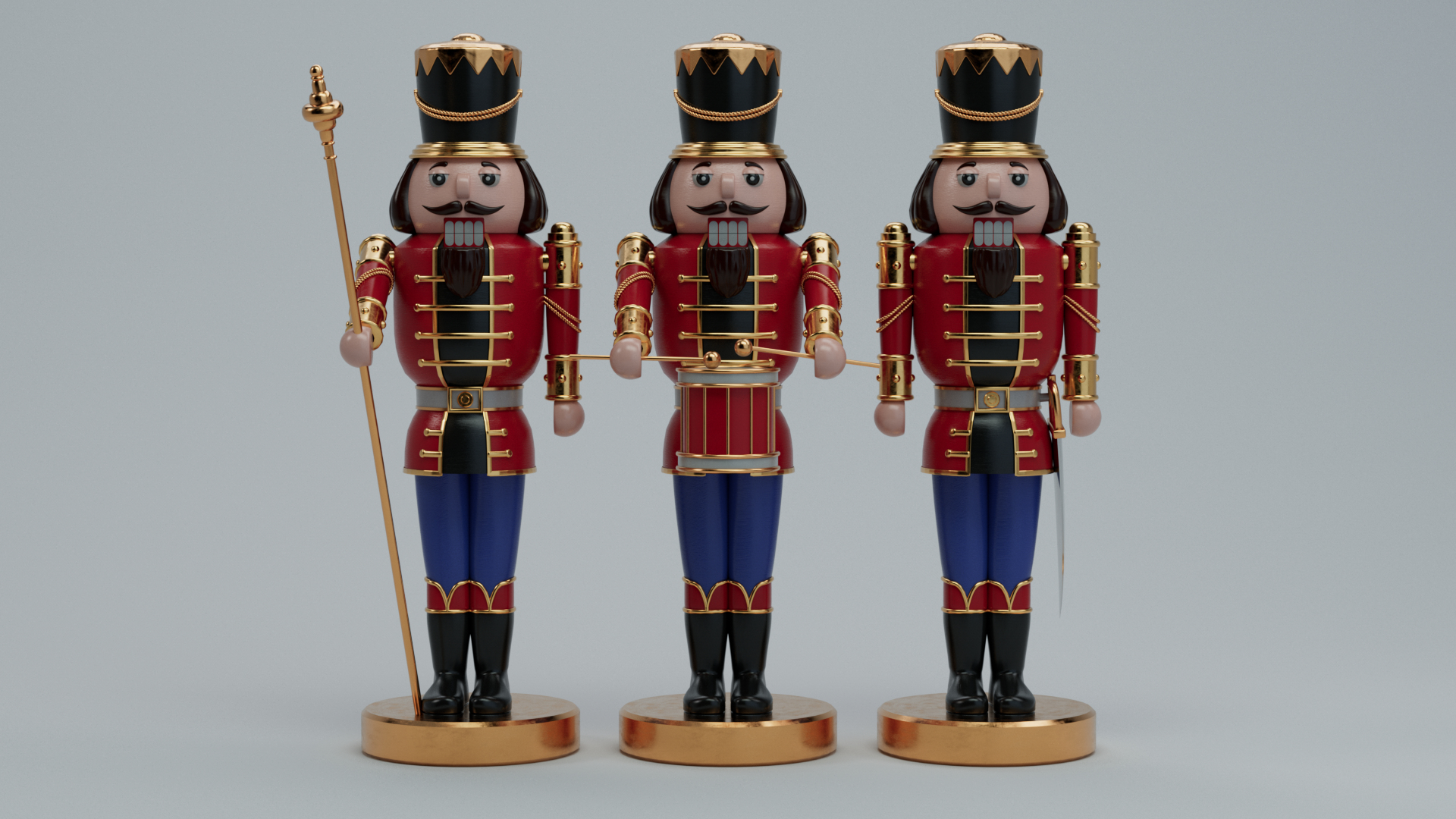 NUTCRACKER SET Of 3 3D Model - TurboSquid 2001214