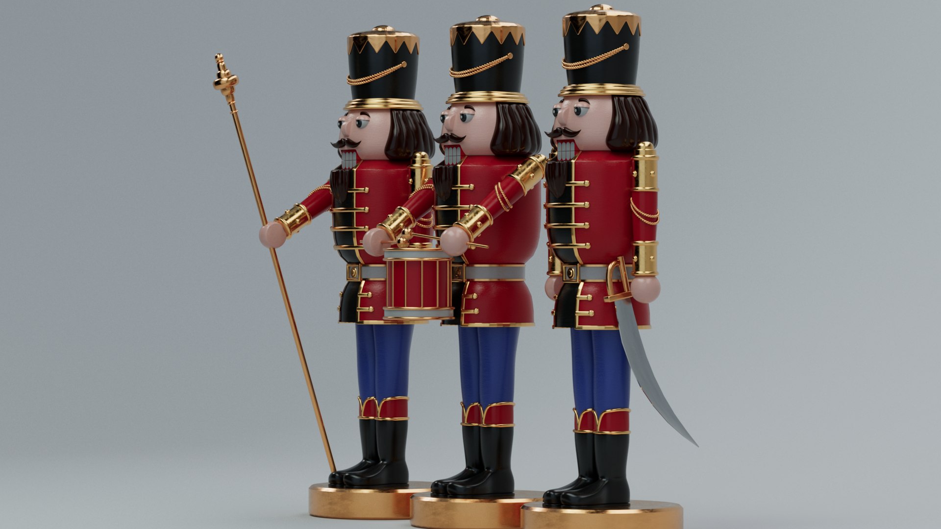 NUTCRACKER SET Of 3 3D Model - TurboSquid 2001214