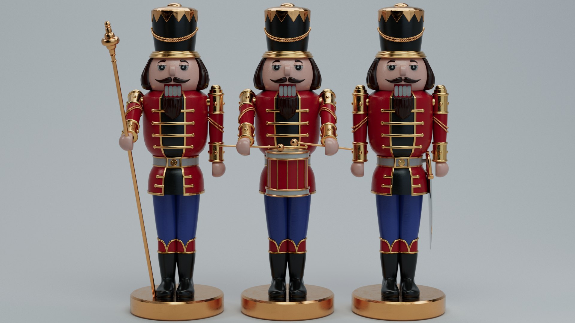 NUTCRACKER SET Of 3 3D Model - TurboSquid 2001214