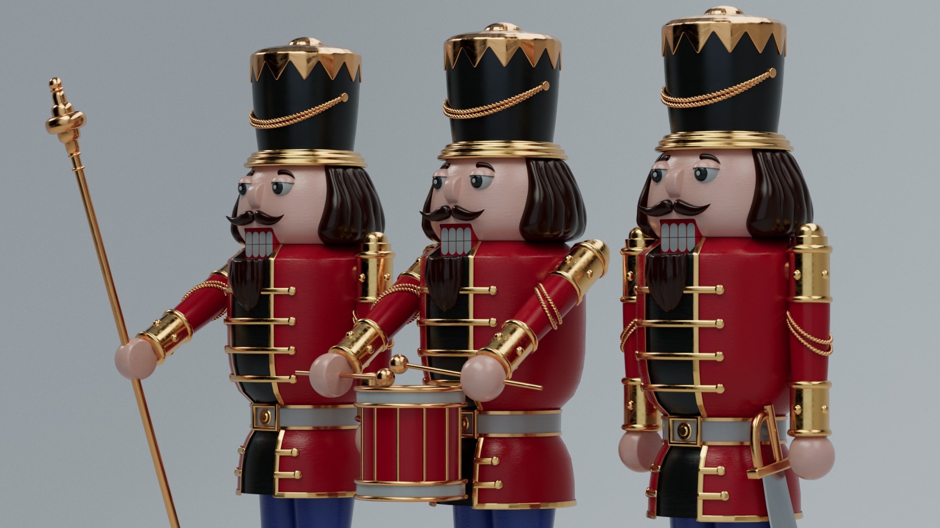 NUTCRACKER SET Of 3 3D Model - TurboSquid 2001214
