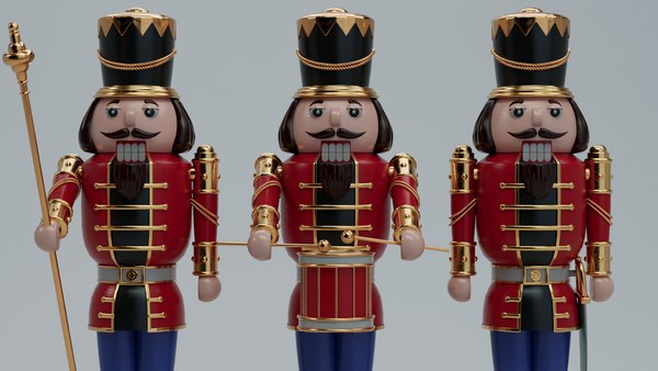 NUTCRACKER SET of 3 3D model - TurboSquid 2001214