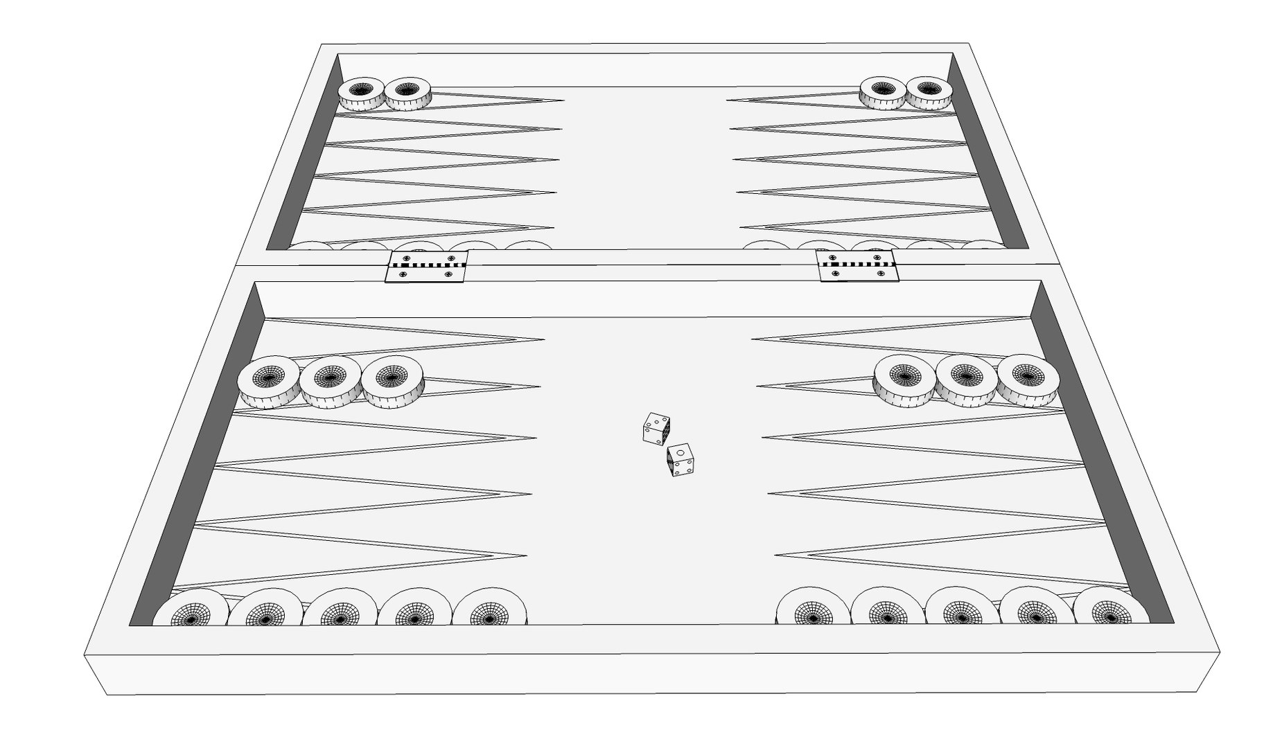 3D Backgammon Model - TurboSquid 1350542