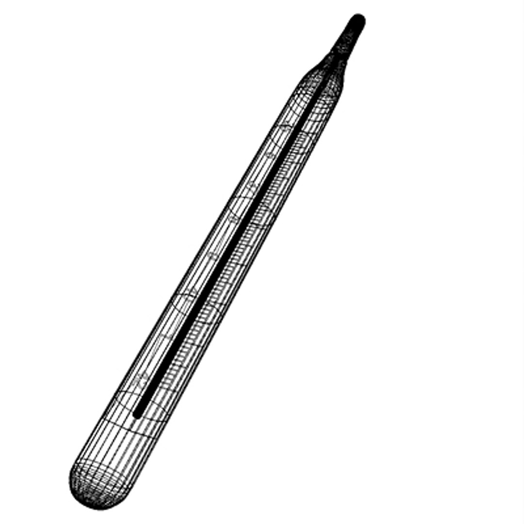 3d model clinical thermometer