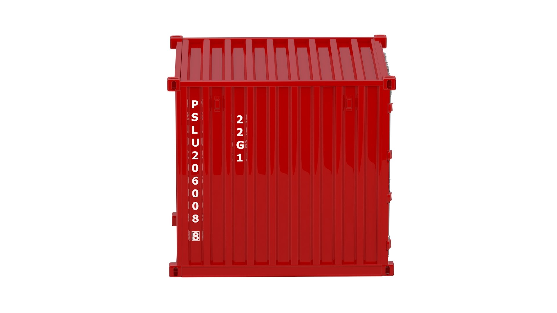 8ft Shipping Container Red 3D - TurboSquid 2347359