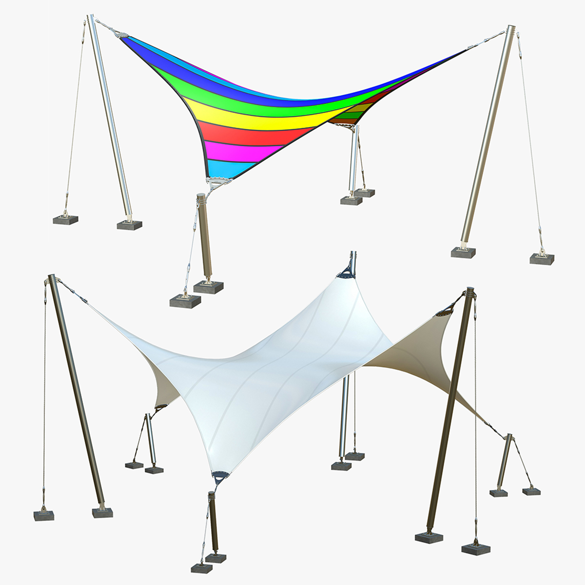 Tensile Structures Architecture model - TurboSquid 1917034