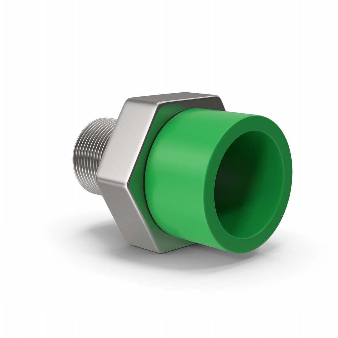 3D Male Threaded Union Model - TurboSquid 2159736