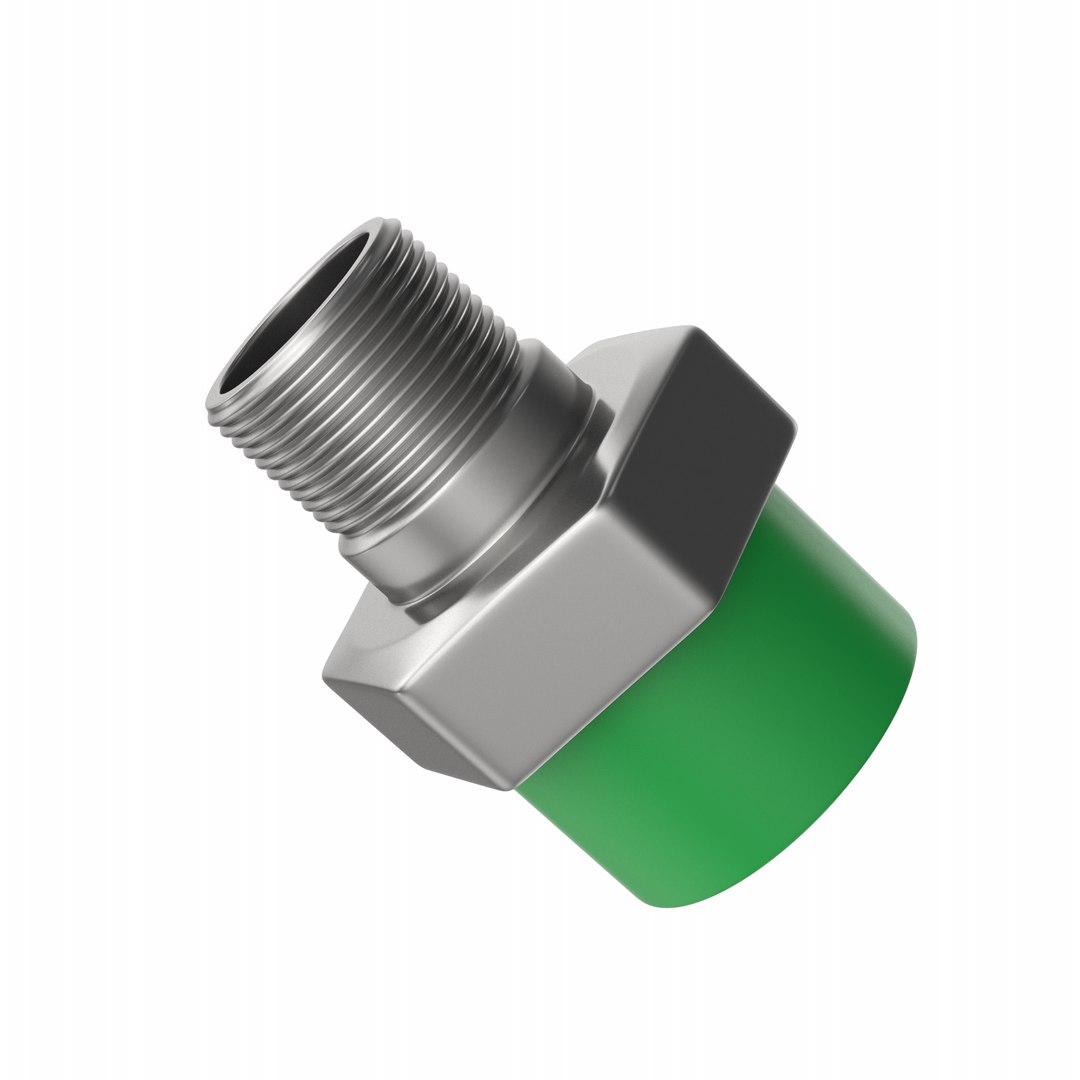 3D Male Threaded Union Model - TurboSquid 2159736