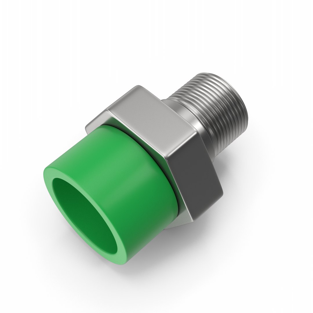 3D Male Threaded Union Model - TurboSquid 2159736