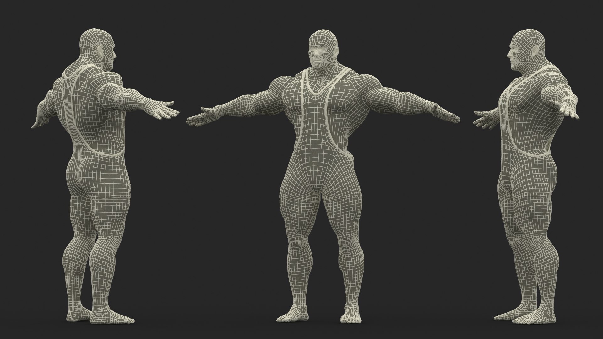 3D Model Bodybuilder In Blue Leotard Rigged For Cinema 4D - TurboSquid ...