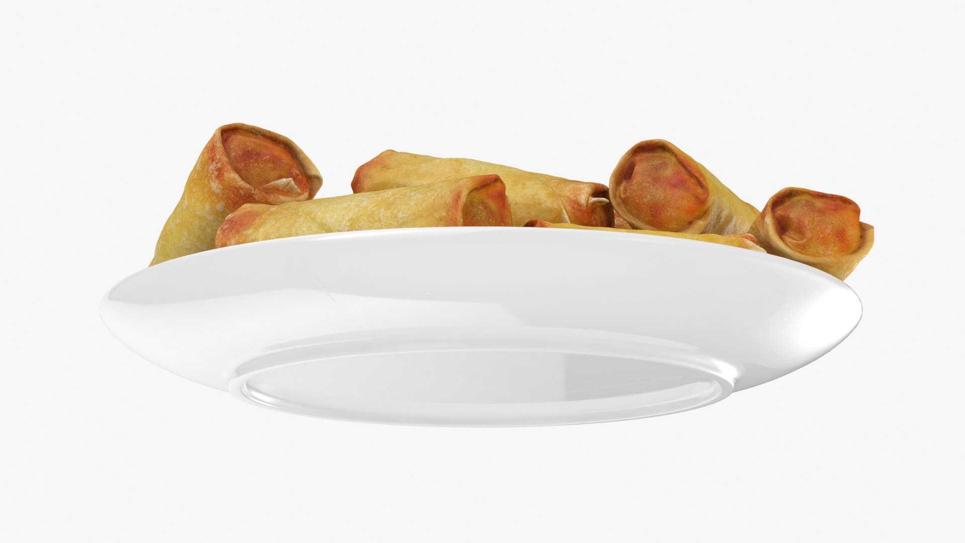 Spring Roll Plate 3D Model - TurboSquid 2161174