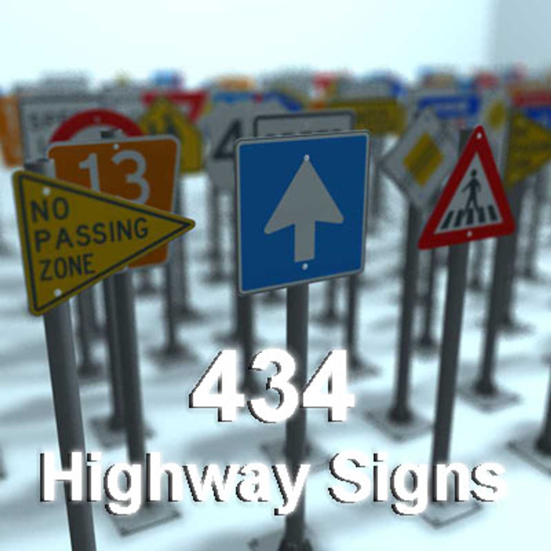 Highway Sign 3d Max