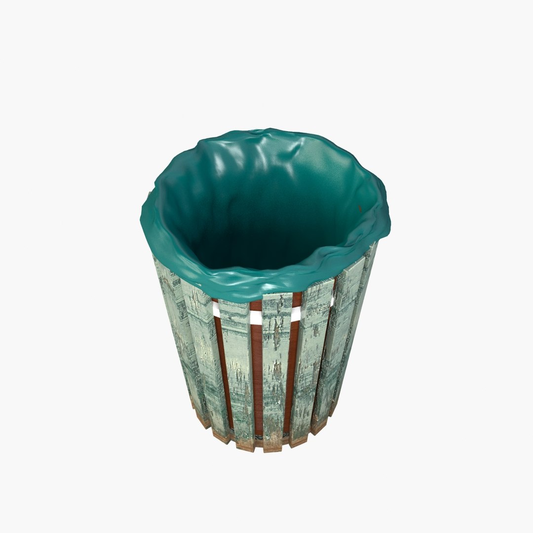3d Wooden Dustbin