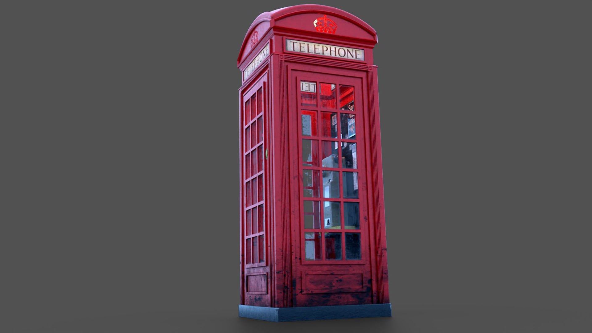 UK Phone Box Type K2 PBR 3D Model - TurboSquid 1938334