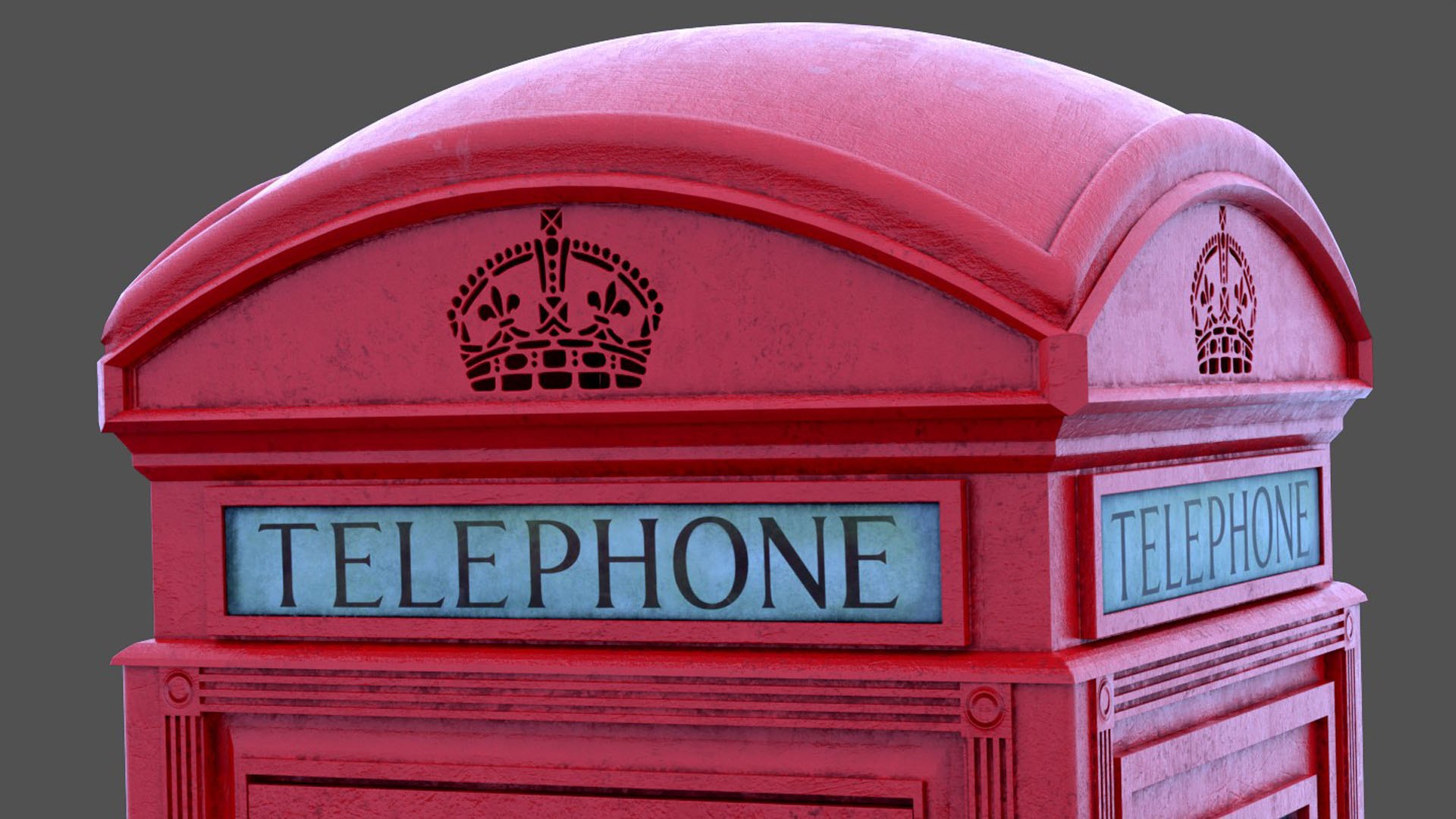 UK Phone Box Type K2 PBR 3D Model - TurboSquid 1938334