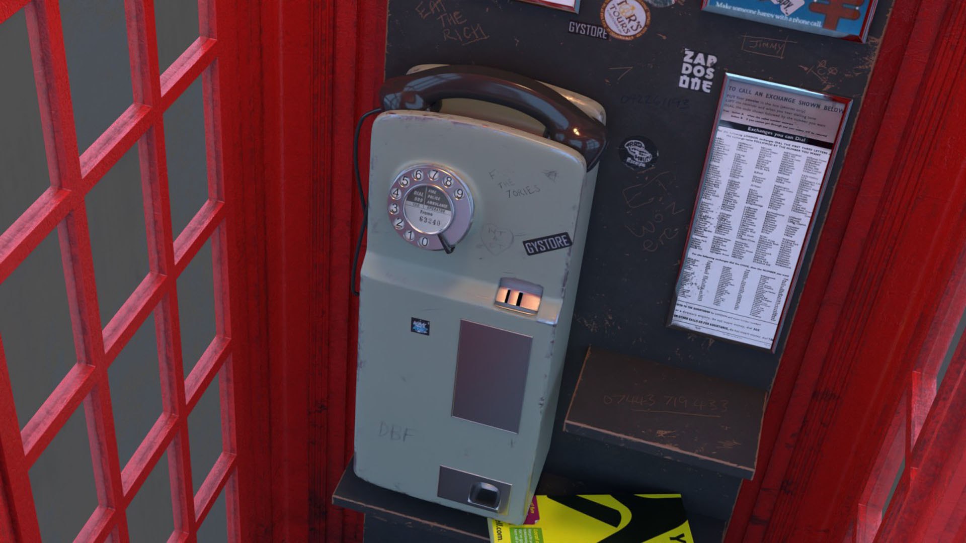 UK Phone Box Type K2 PBR 3D Model - TurboSquid 1938334