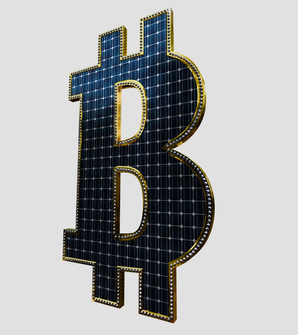 3D Solar Panel BTC Sign Model - TurboSquid 2242450