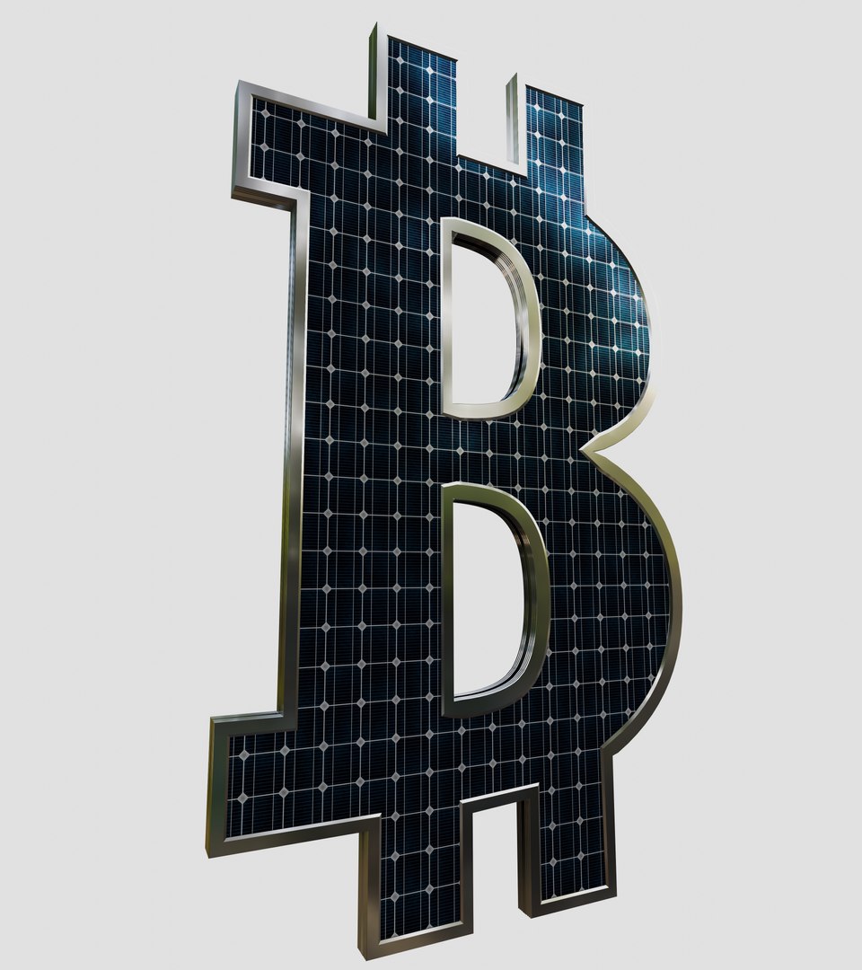 3D Solar Panel BTC Sign Model - TurboSquid 2242450