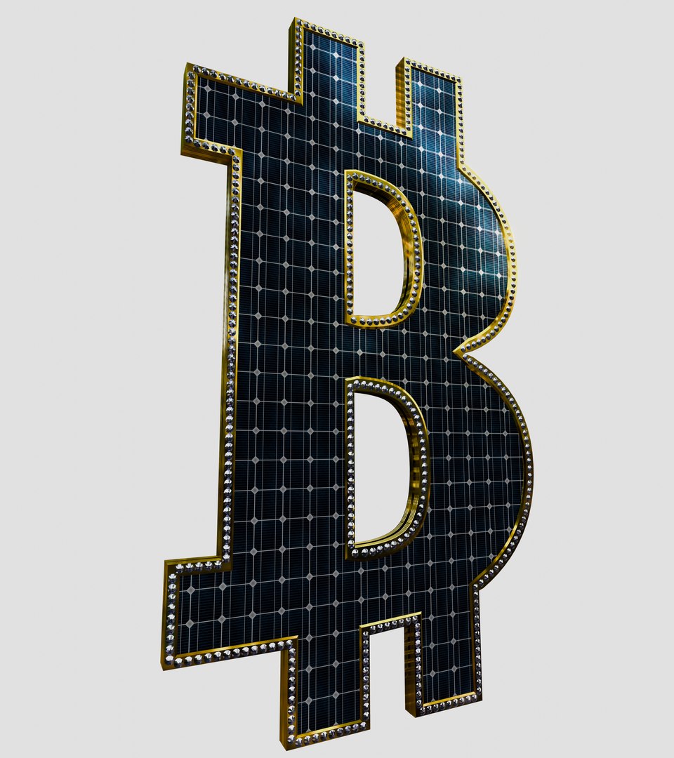 3D Solar Panel BTC Sign Model - TurboSquid 2242450