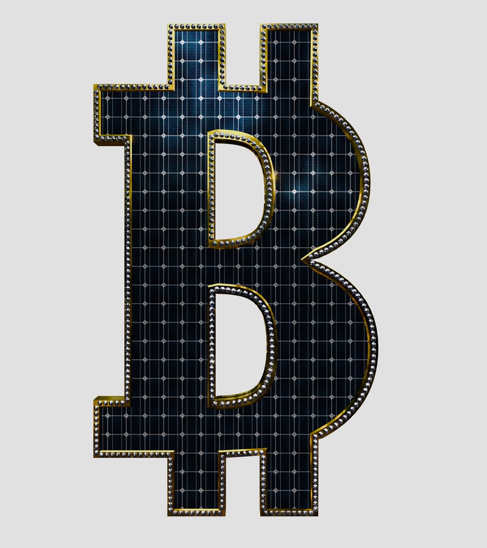 3D Solar Panel BTC Sign Model - TurboSquid 2242450