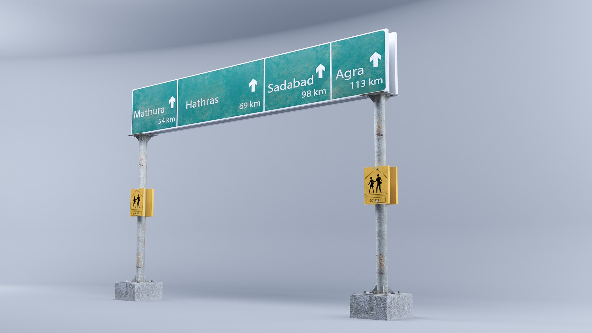 3D Highway Signs - TurboSquid 1236978
