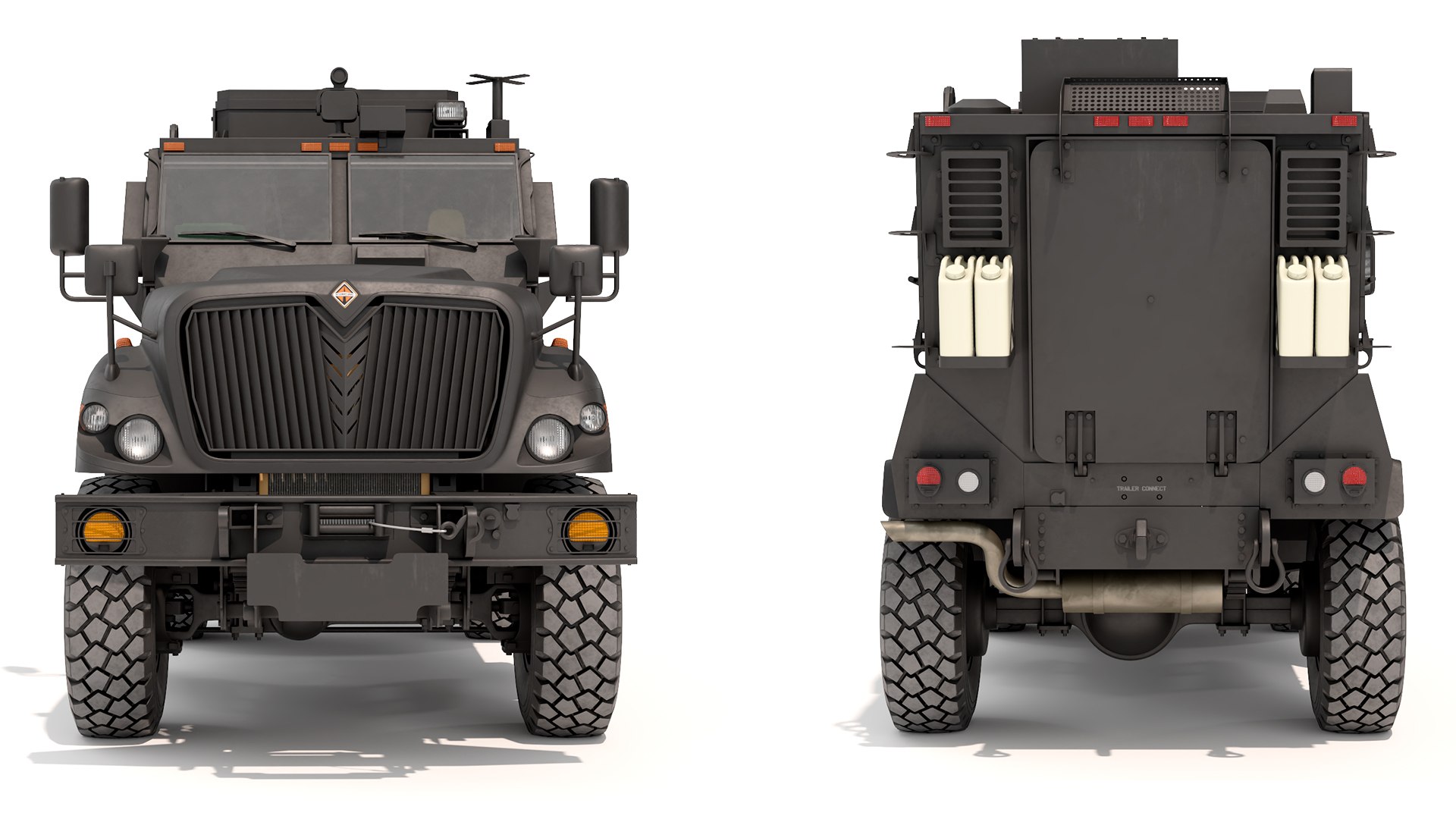 3D SWAT Vehicle International MaxxPro Black Rigged For Cinema 4D Model ...