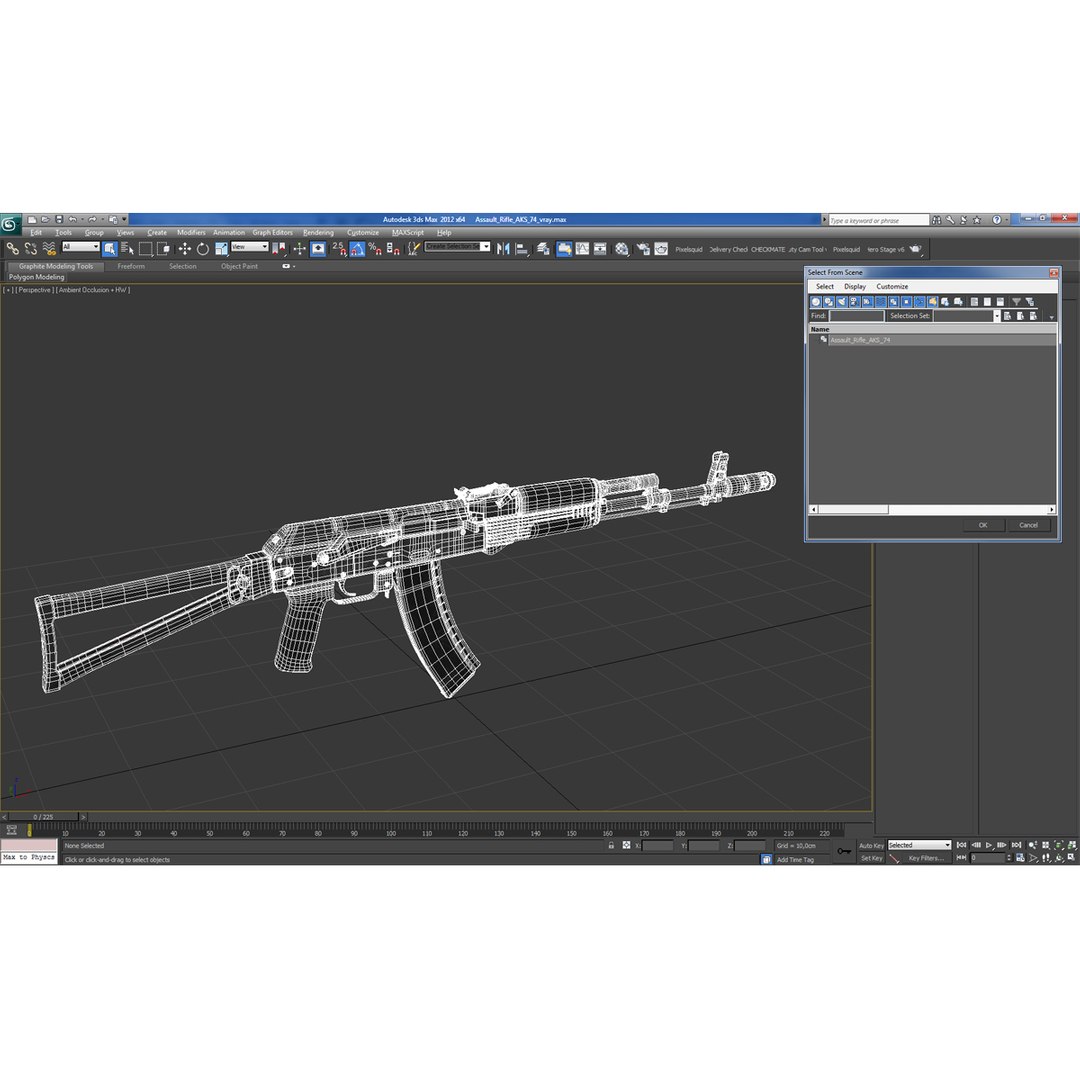 3d Model Assault Rifle Aks 74