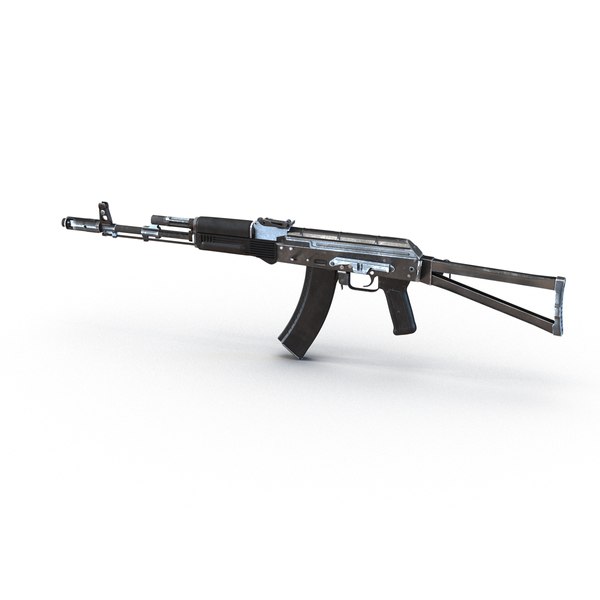 3d model assault rifle aks 74