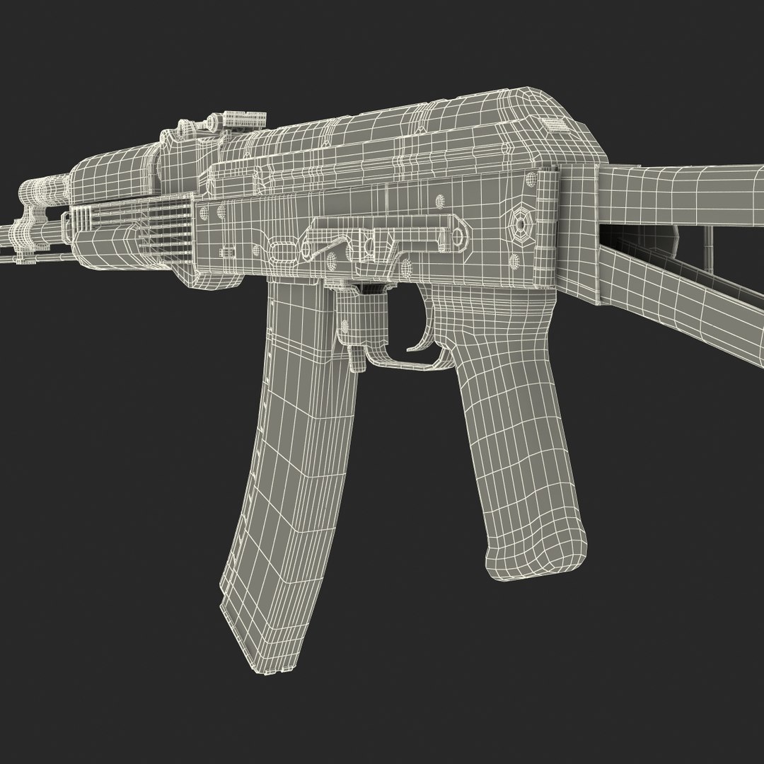 3d Model Assault Rifle Aks 74