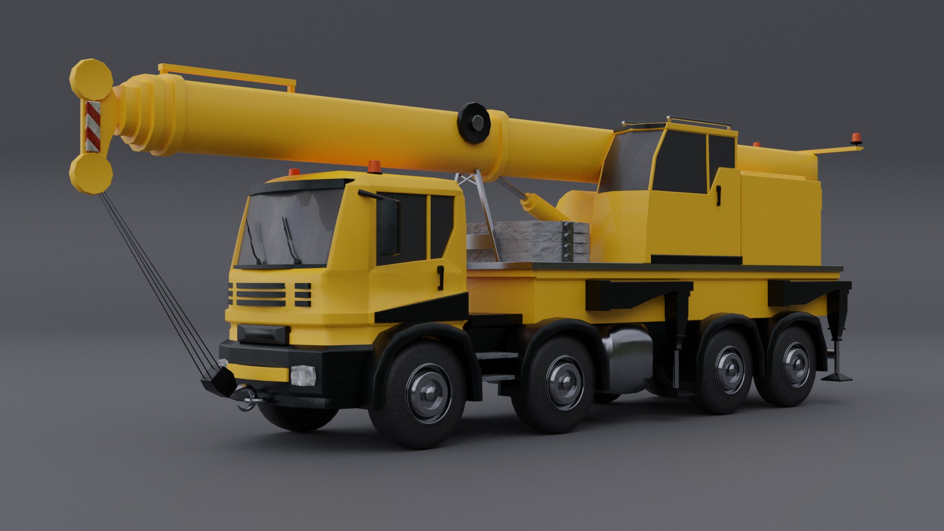 Mobile Crane Truck Model - TurboSquid 2140458
