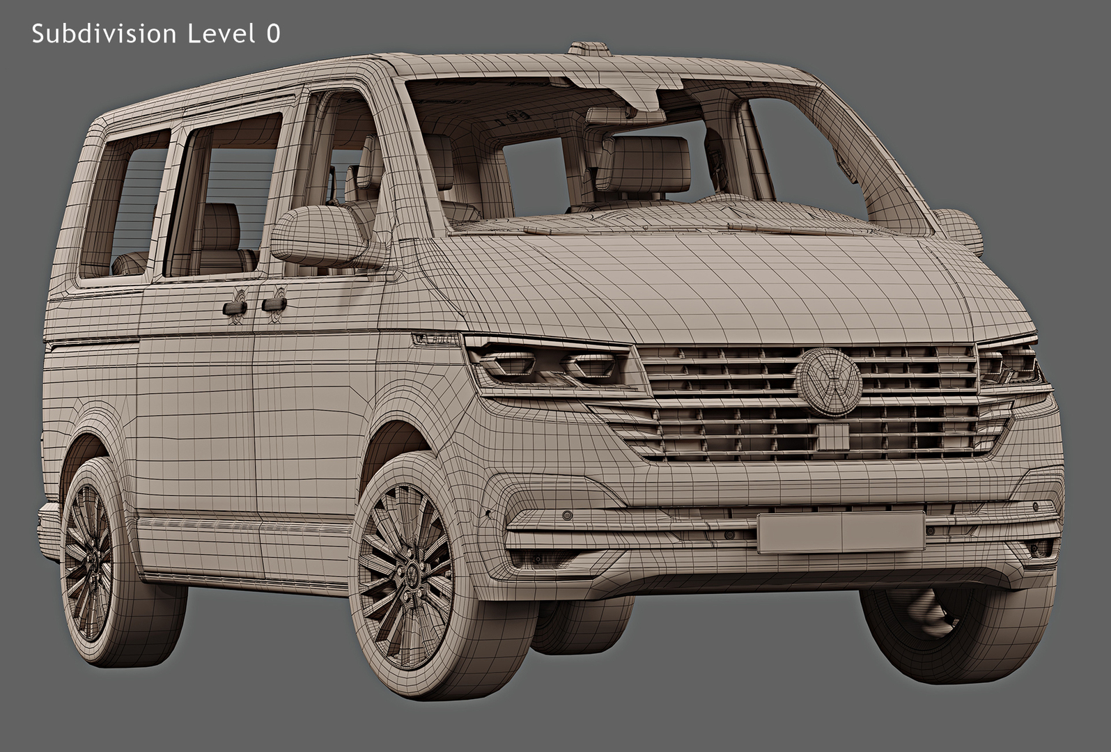 3D 2020 volkswagen transporter t6 model - TurboSquid 1452450