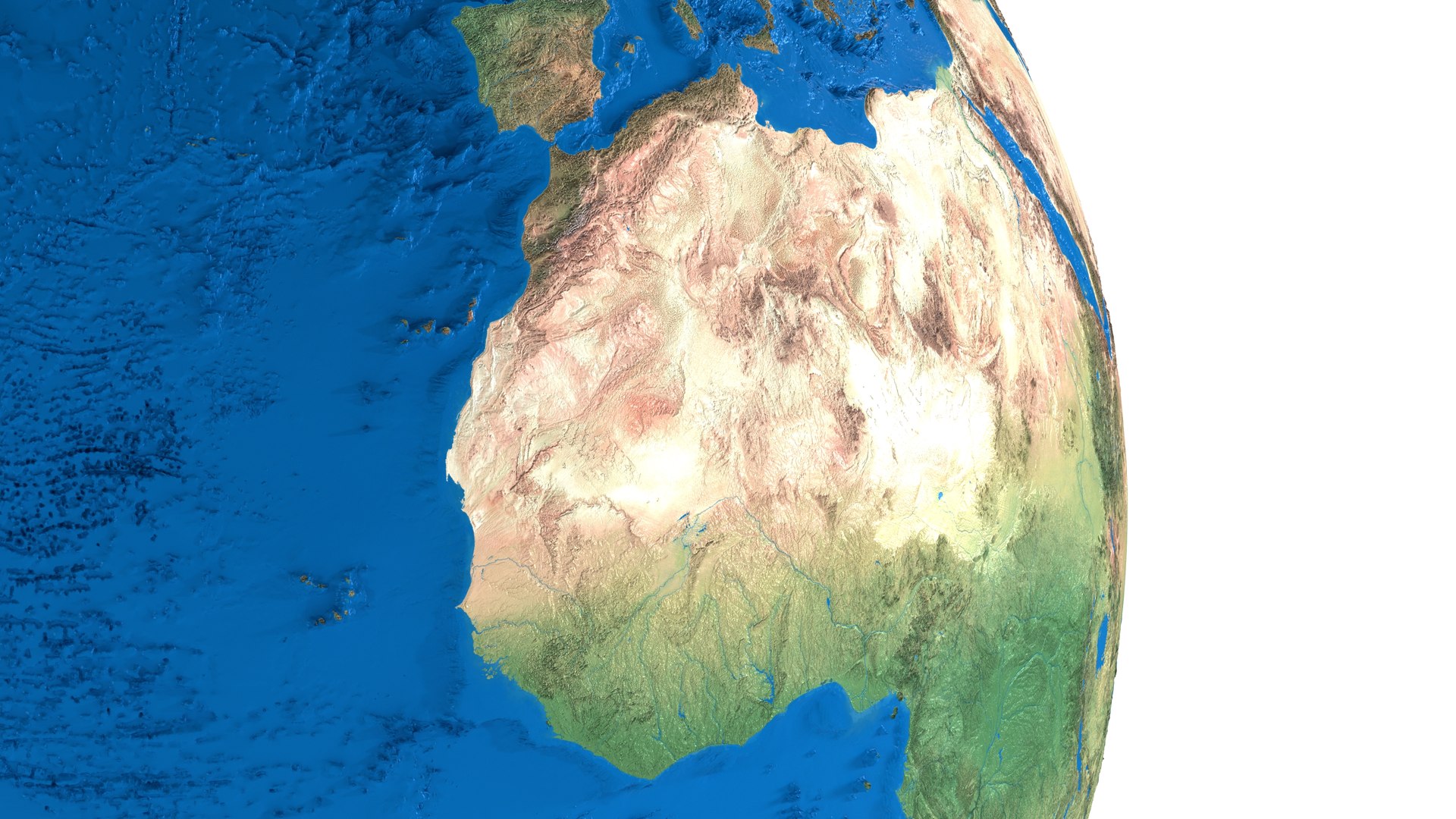 Earth No Cloud 3D Globe 3D Model - TurboSquid 2347347