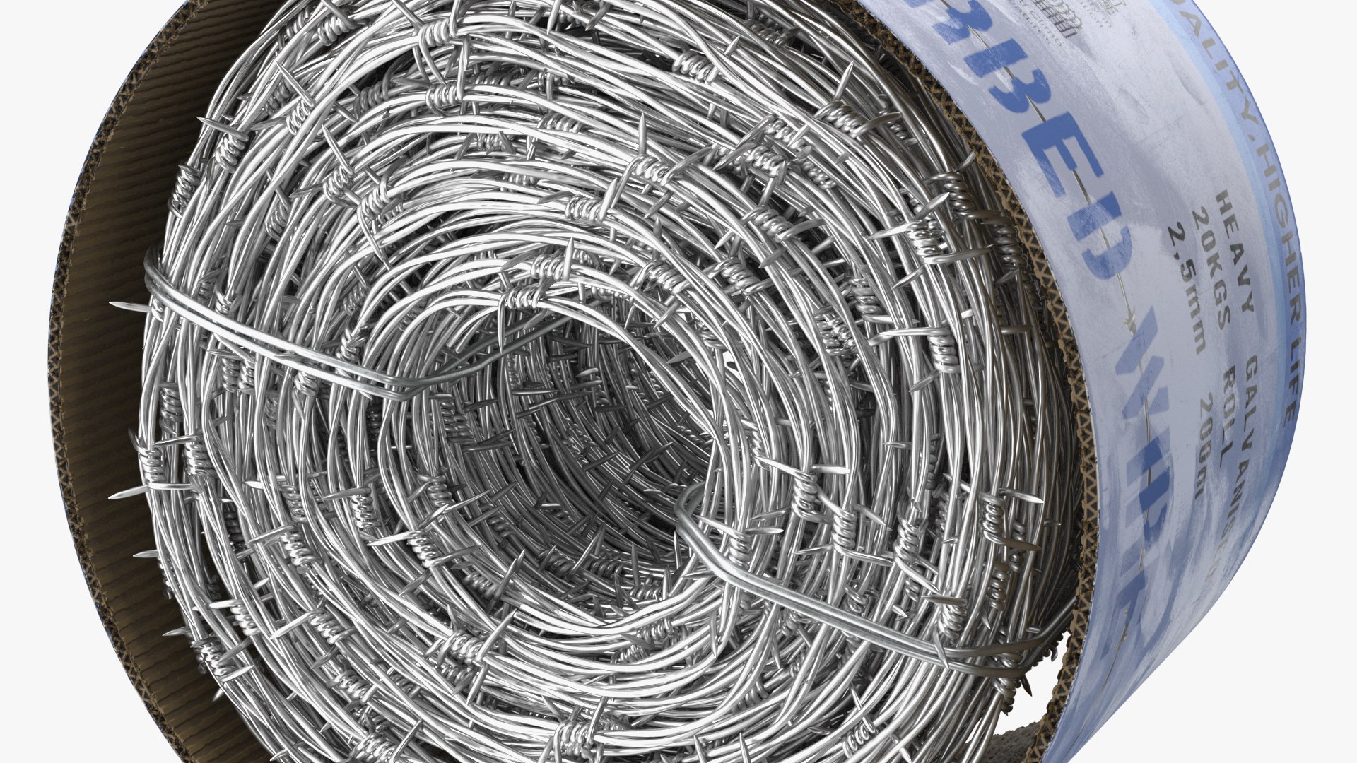 3D Model Barbed Wire In Cardboard Packaging With Handle - TurboSquid ...