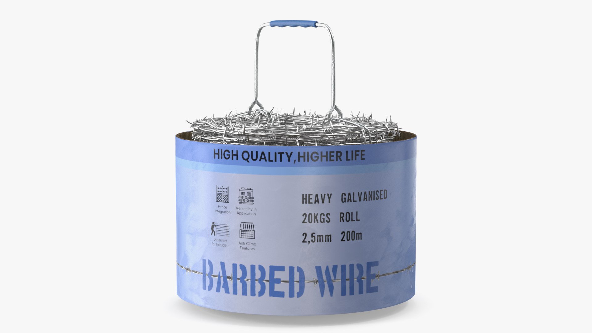 3D Model Barbed Wire In Cardboard Packaging With Handle - TurboSquid ...